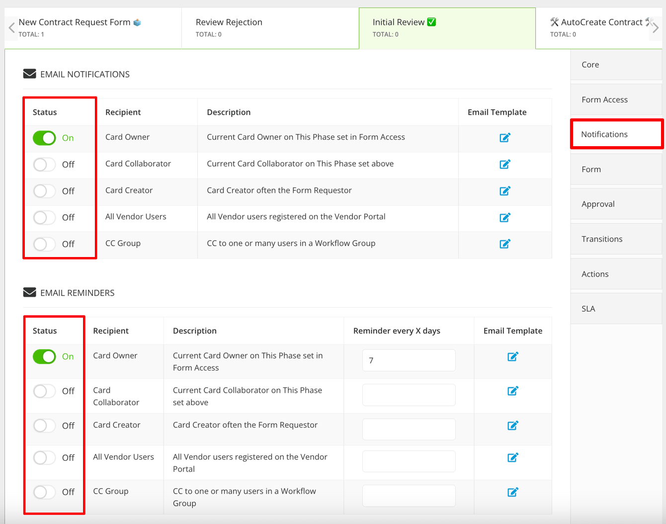 Configure Workflow Notifications